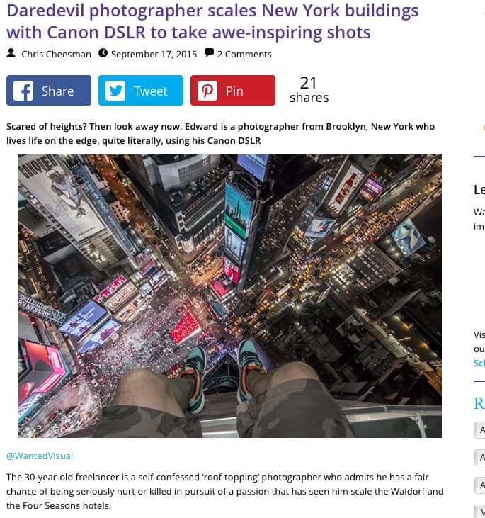 Rooftop photographer undaunted by death of selfie teenager